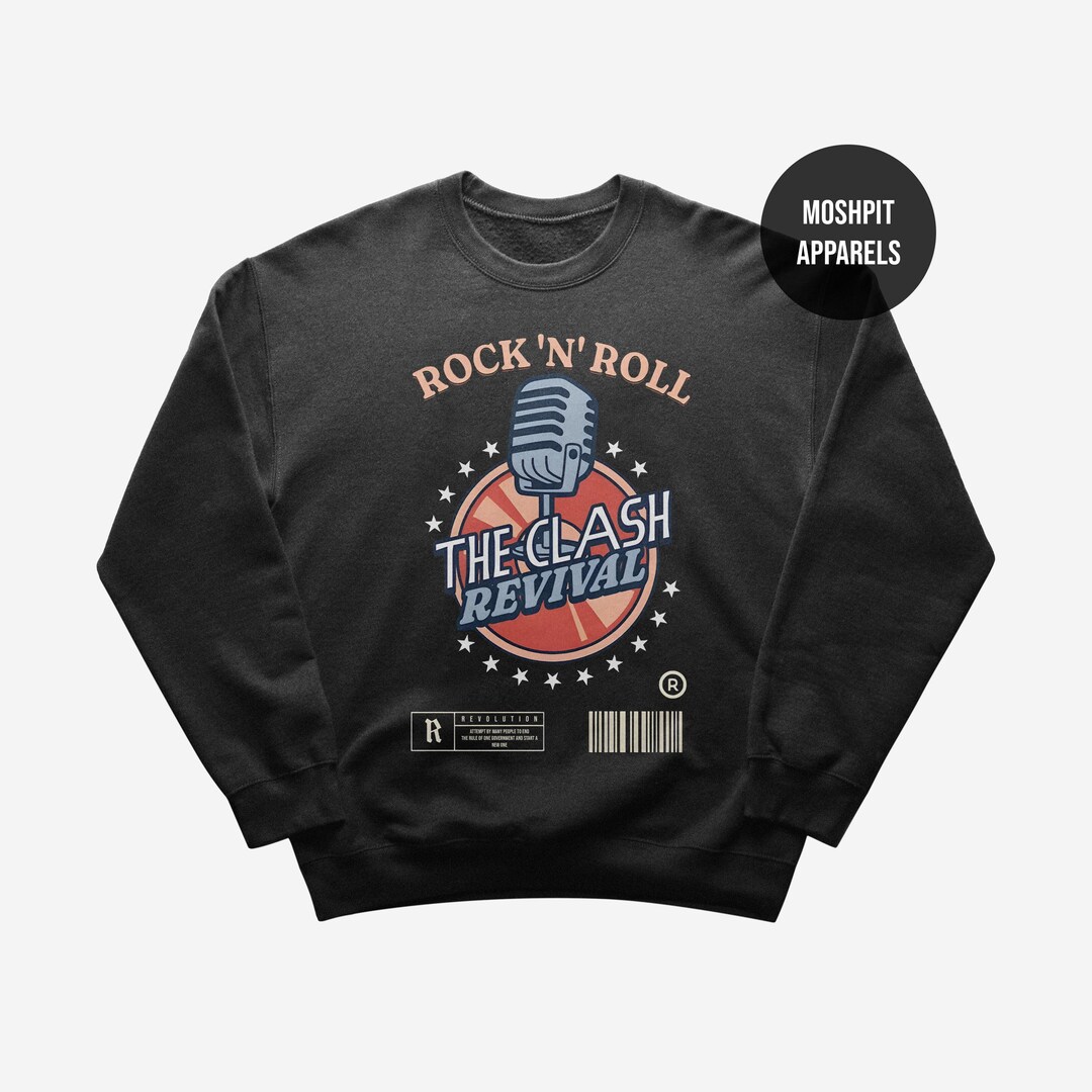 The Clash Sweatshirt Rock Music Sweatshirt Combat Rock the Clash Album ...