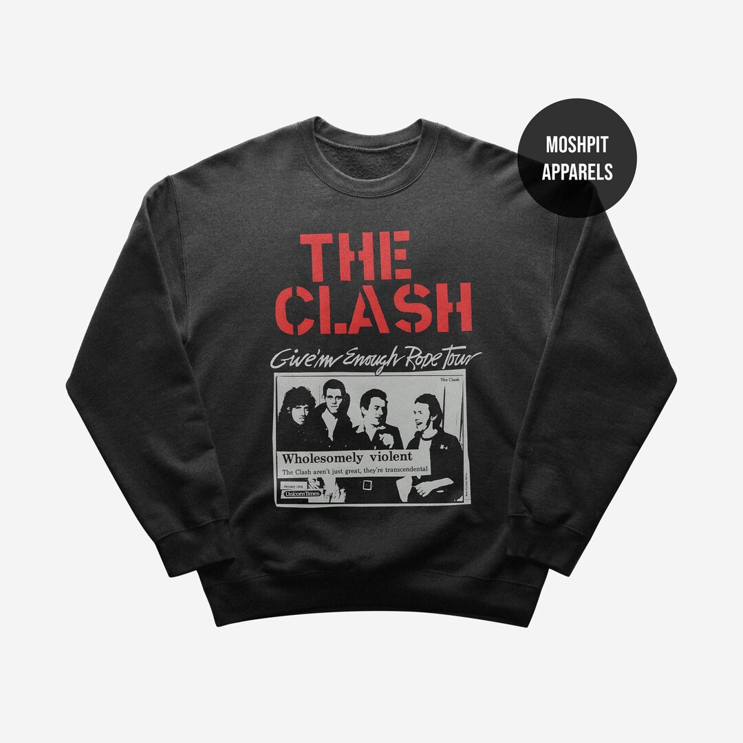 The Clash Sweatshirt Rock Music Sweatshirt the Clash Tour Sweatshirt ...
