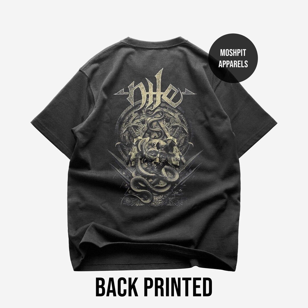 Nile Back T-shirt Metal Music Shirt Vile Nilotic Rites Annihilation of ...