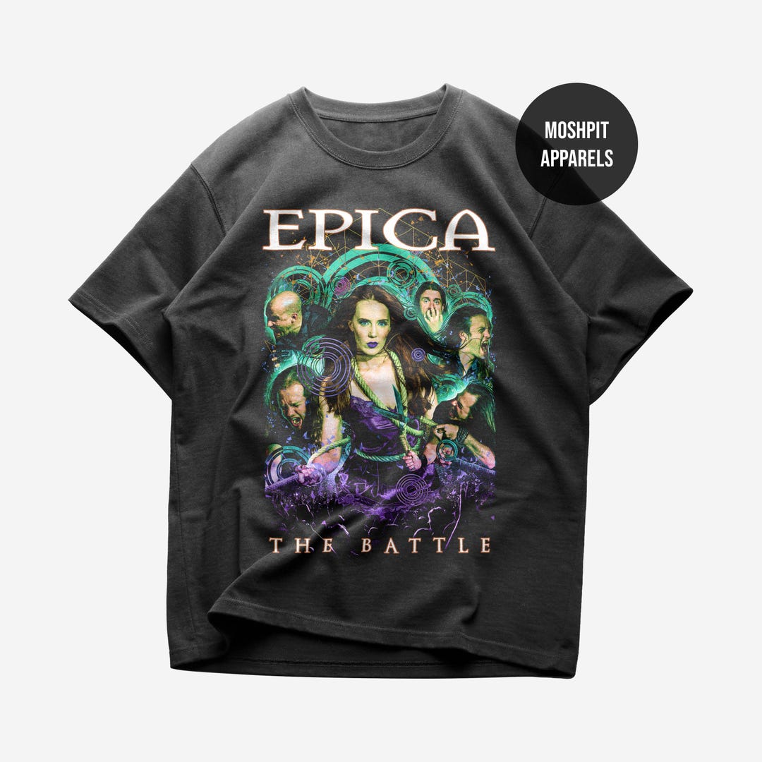 Epica T-shirt Metal Music Shirt the Battle Shirt Cry for the Moon the ...