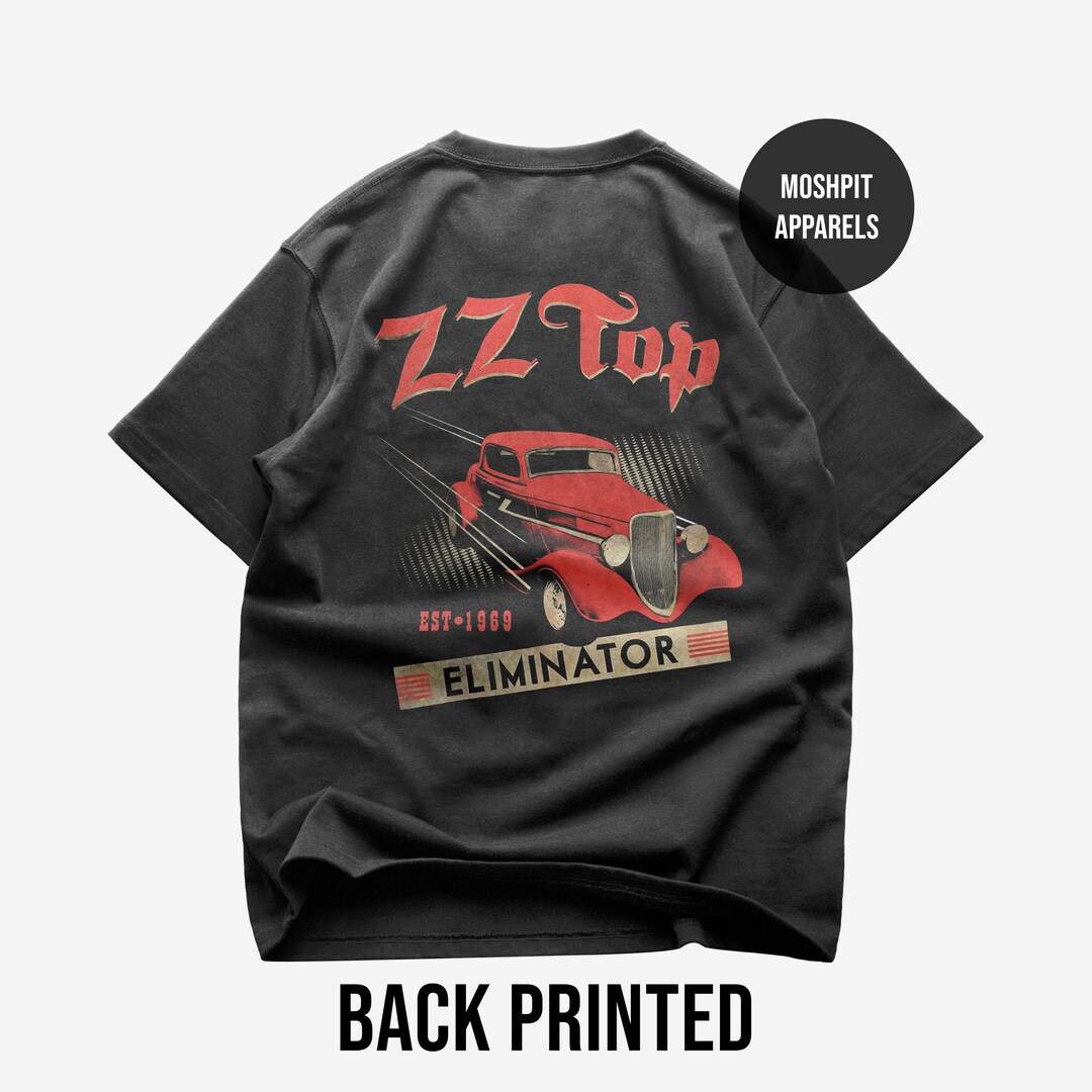 ZZ Top Back T-shirt Rock Music Shirt Eliminator Album Shirt La Grange ...
