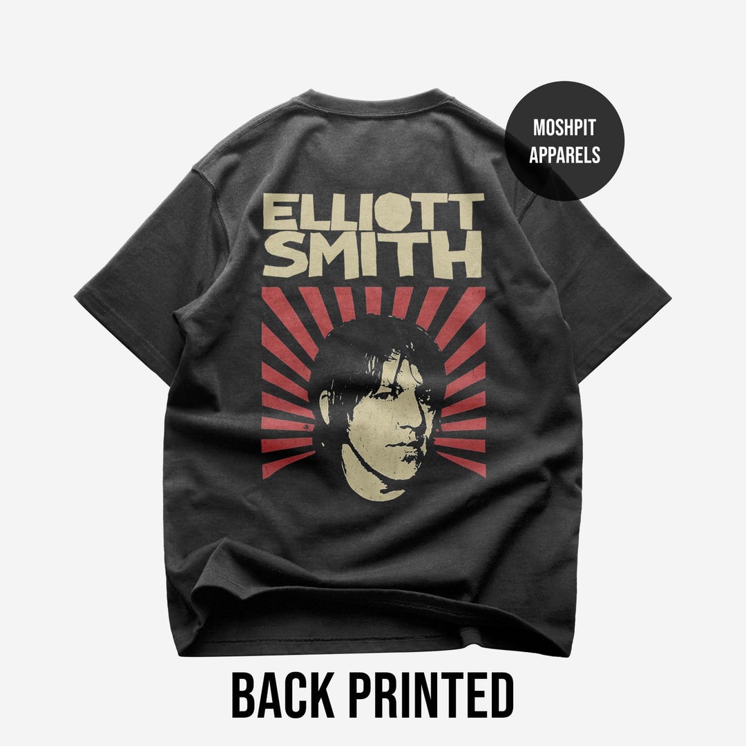 Elliott Smith Back T-shirt Rock Music Shirt Between the Bars Either/or ...