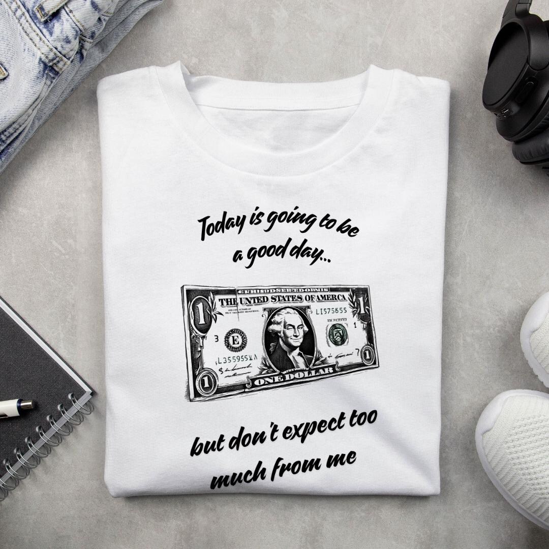 Funny Money Dollar Bill Winking Eye Softstyle T-shirt, Humorous Tee ...
