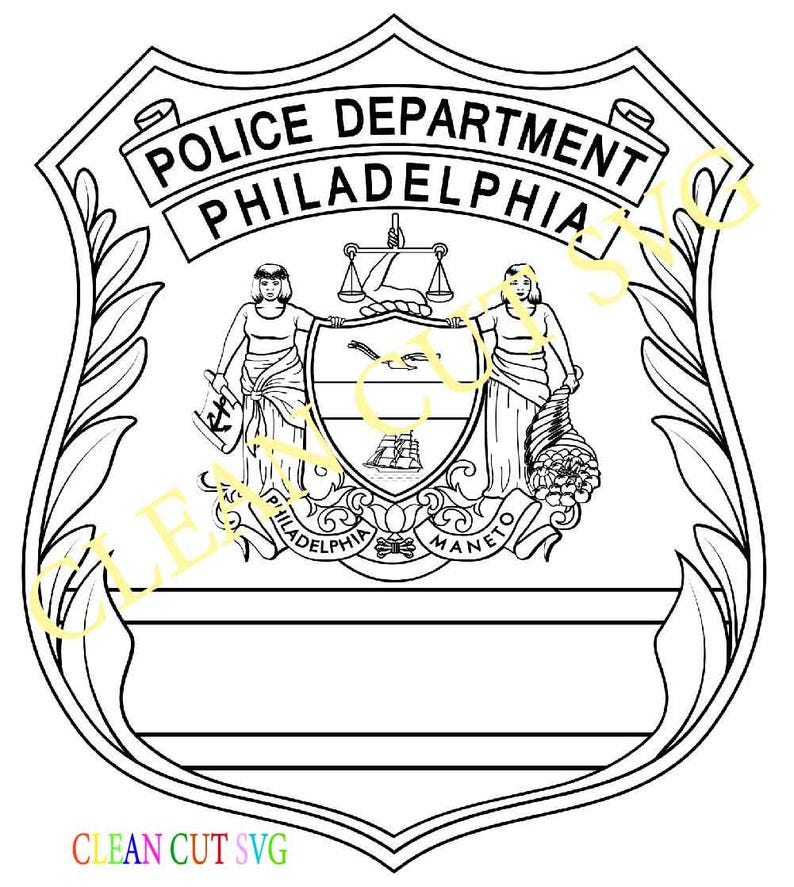 Philadelphia Police Department Vector Badge SVG, DXF, Cnc, Cricut ...