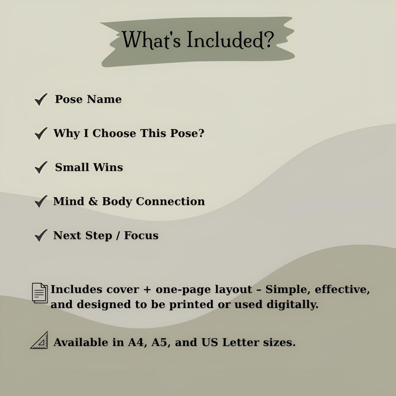 Yoga Pose Progress Journal Printable - Mindful Practice Tracker - A4 A5 ...