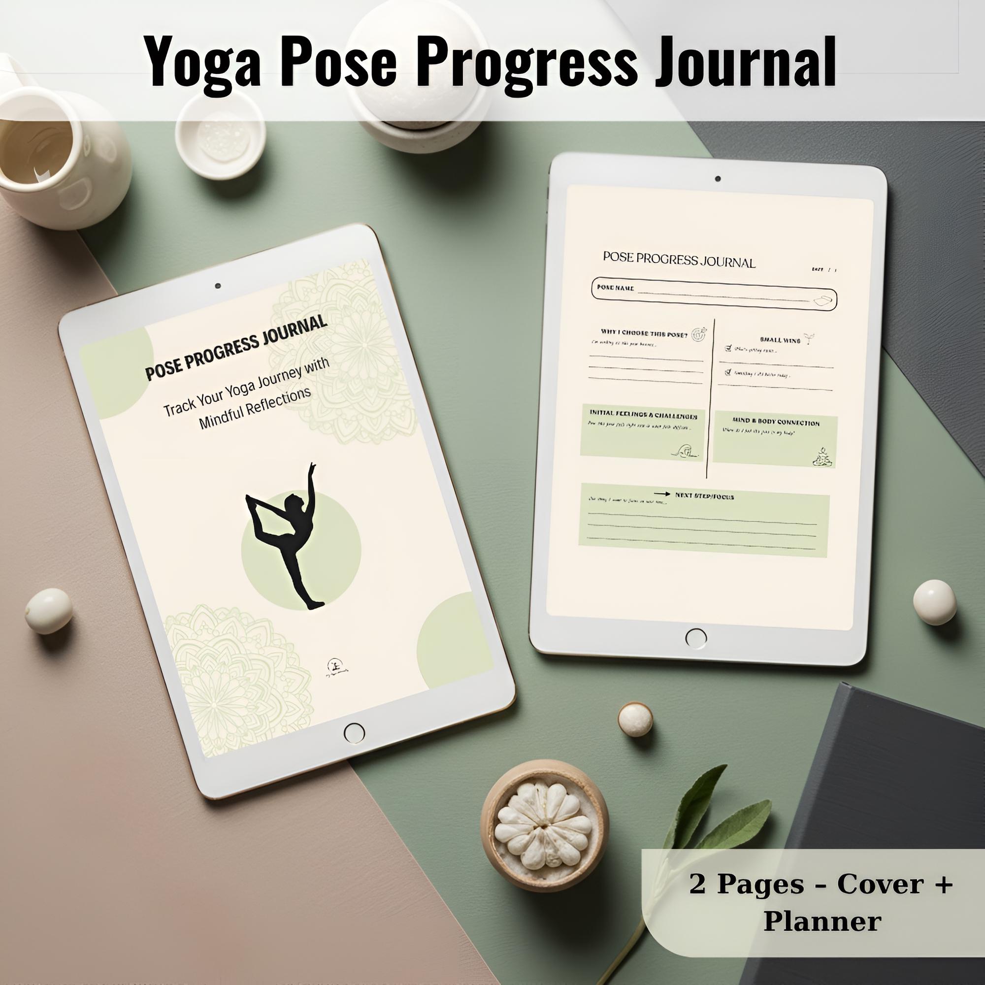 Yoga Pose Progress Journal Printable - Mindful Practice Tracker - A4 A5 ...