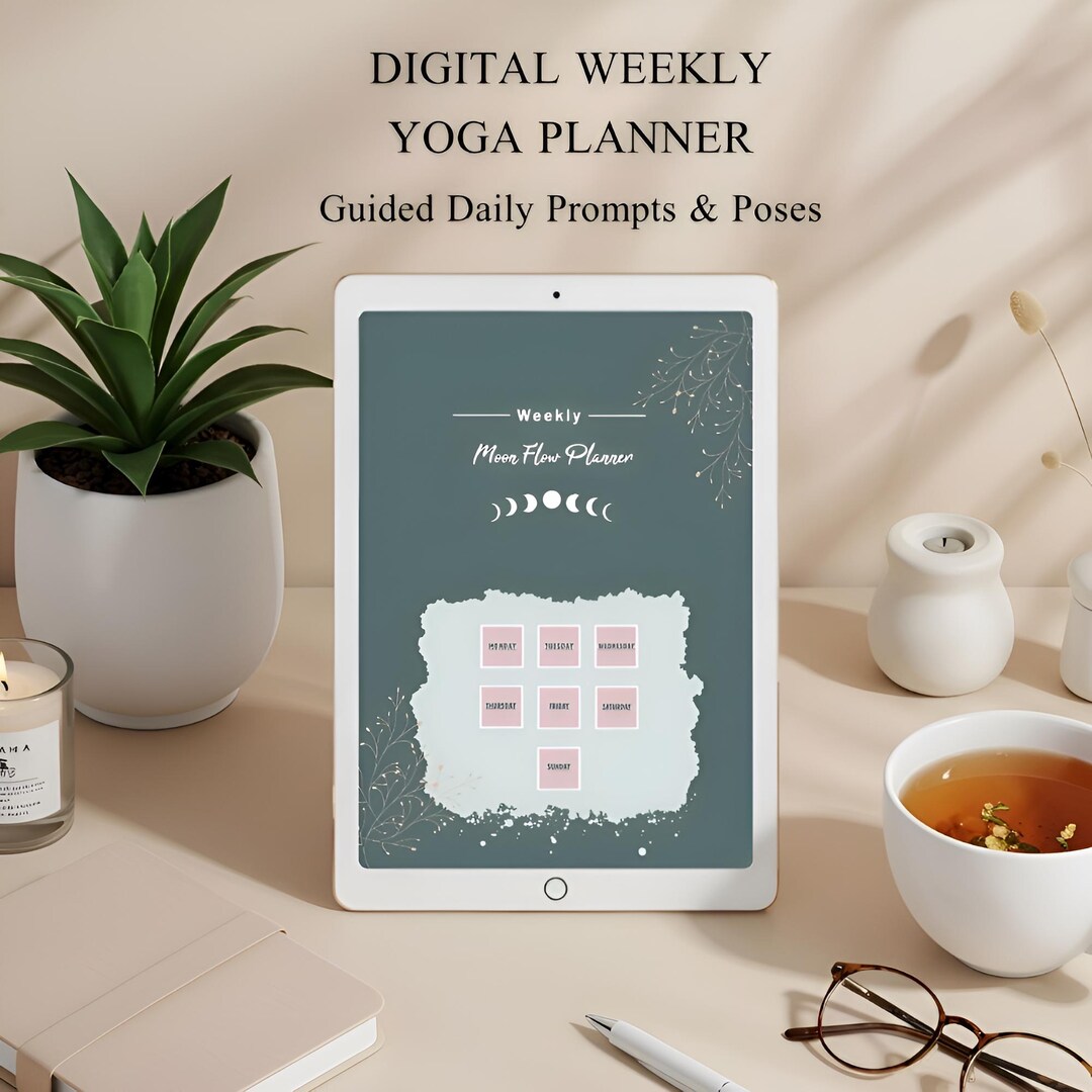 7-day Weekly Yoga Planner Printable - Moon Flow Journal With Daily ...