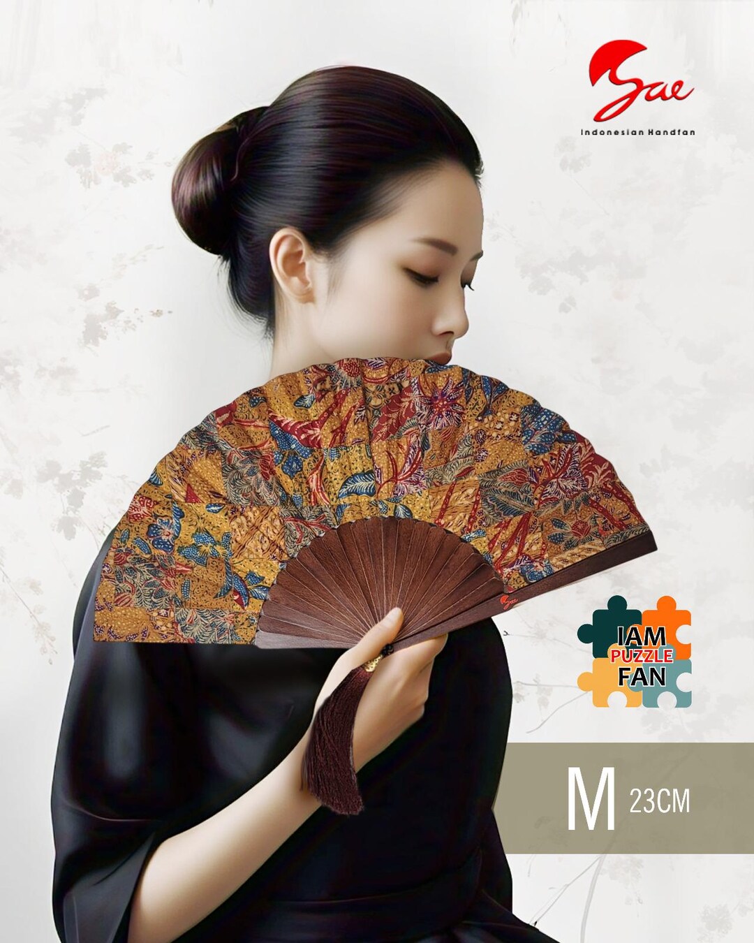 Elegant Wooden Folding Hand Fan, Chrismas Gift, Handmade Fabric Fan for ...