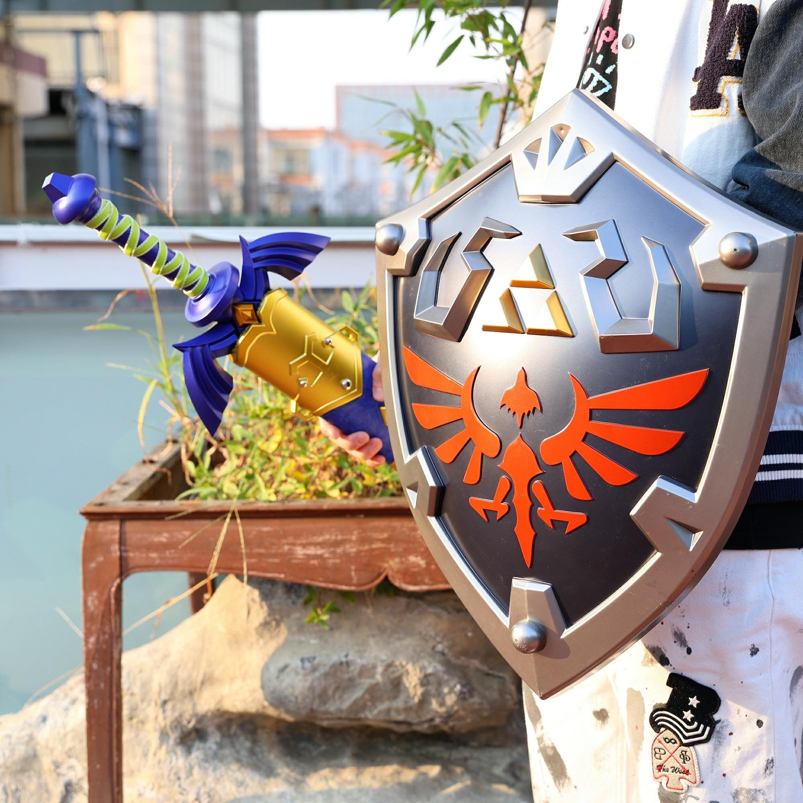 Zelda Master Light-up Sword Replica Decor Hylian Shield Cosplay Prop ...