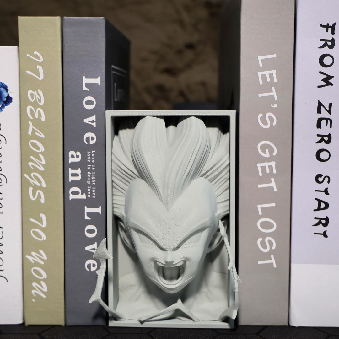 Super Saiyan Bookend Anime Sculpture Comic-style Book Nook Corner Decor ...