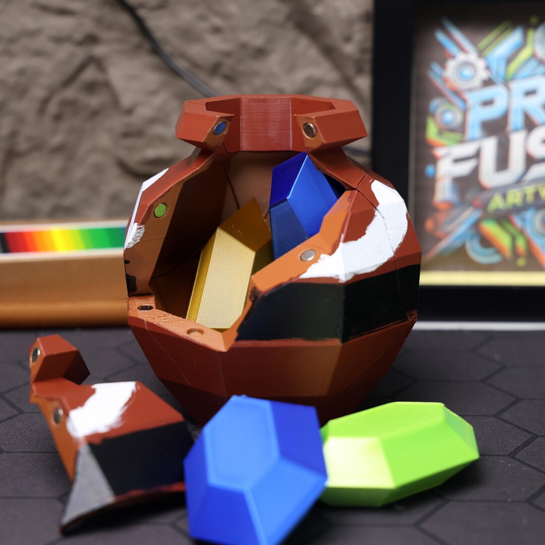 Zelda Magnetic Fragile Rupee Jar Puzzle 3D Hand Printed Collectible ...