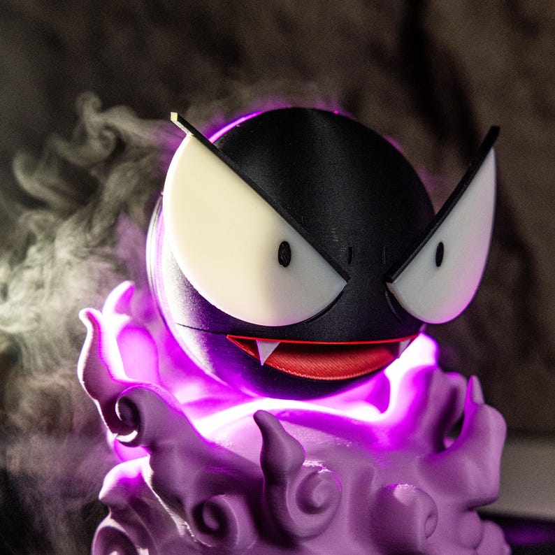 Gastly Ghost Humidifier 3D Printed LED Table Lamp Decor for Gamers ...