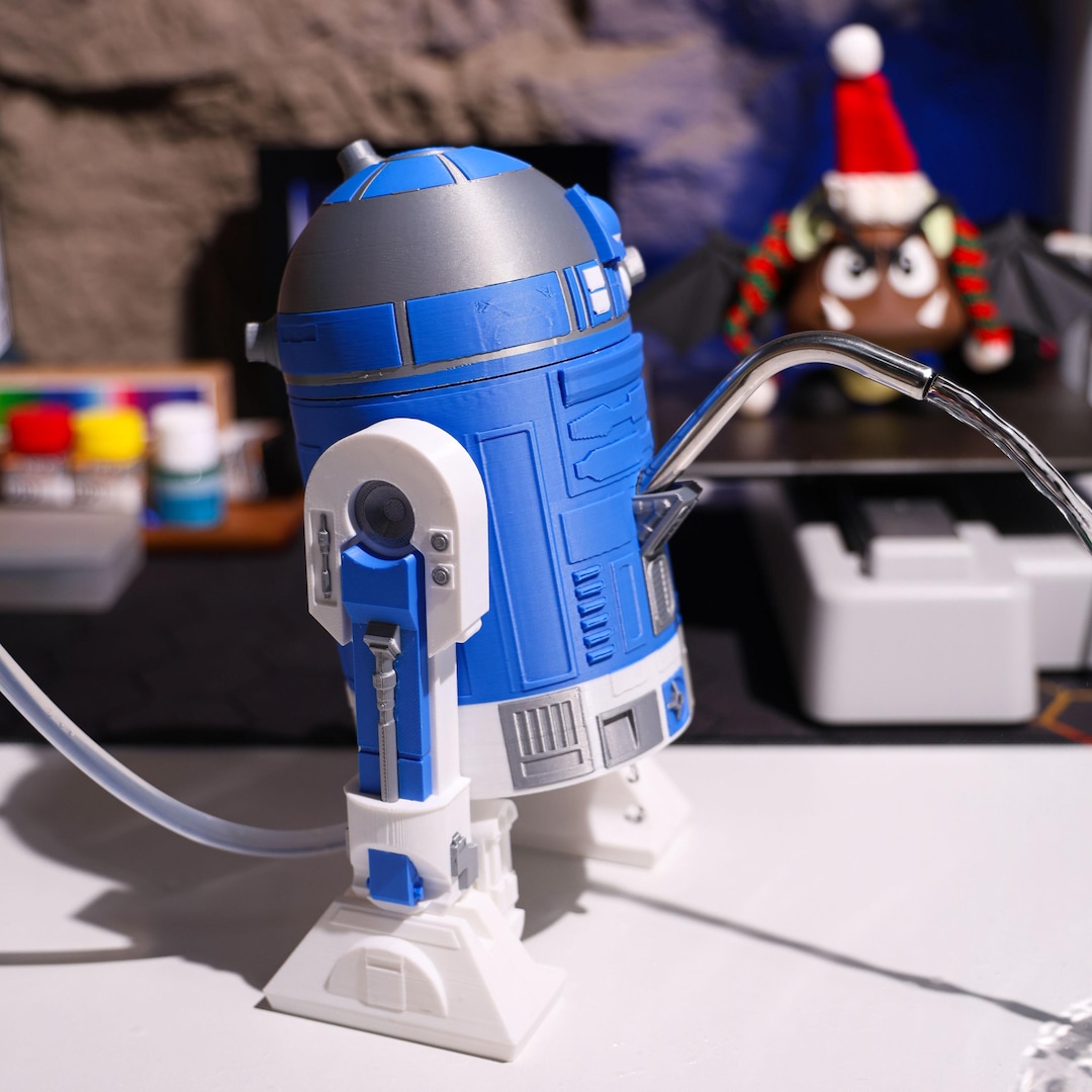 R2D2 Robot Water Dispenser 3D Printed Pump Included Functional Art for ...