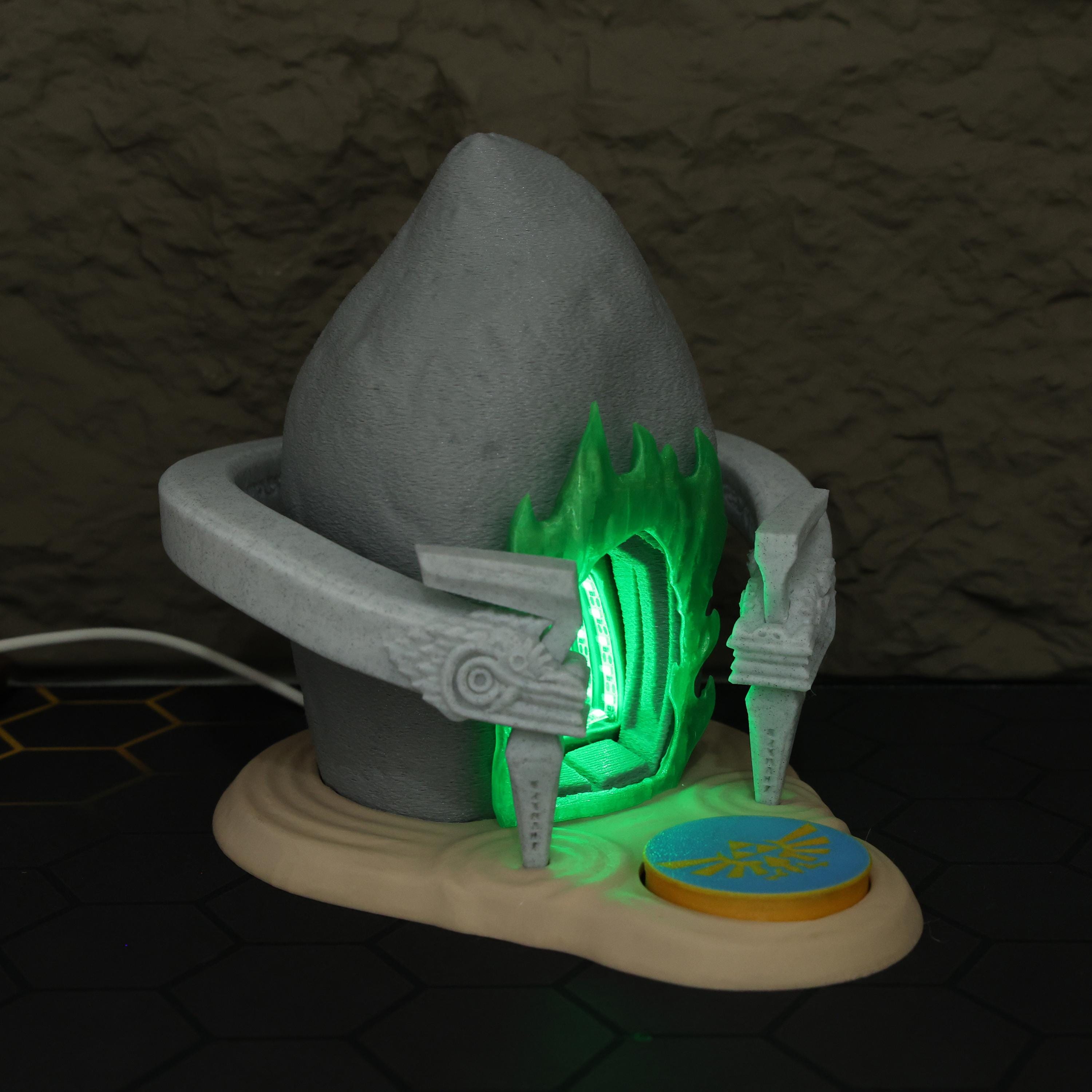 Zelda Shrine Wireless Charging Dock With LED Light Game Sounds 3D ...