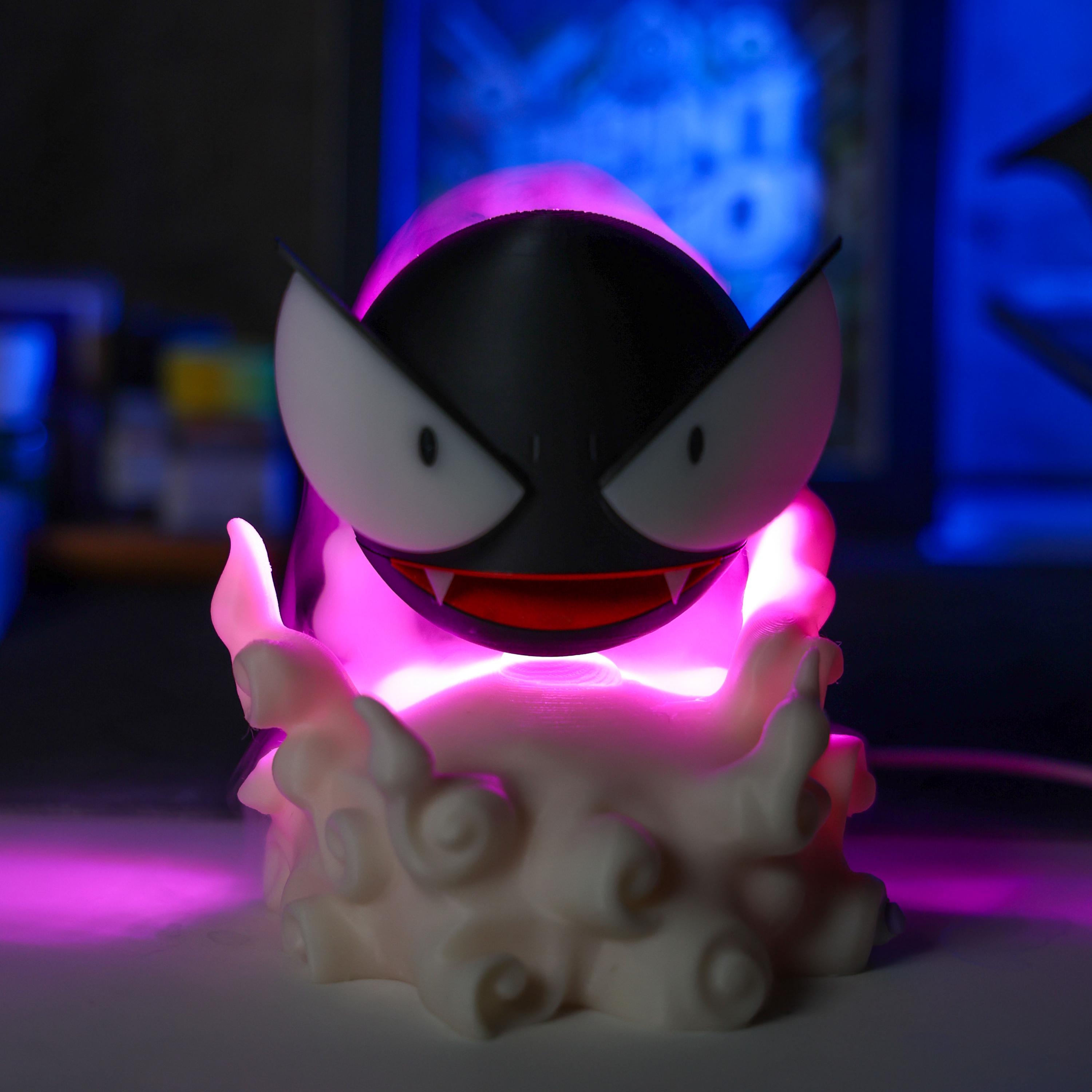 Gastly Ghost Humidifier, 3D Printed LED Table Luminous Decor, Desk ...