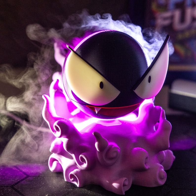 Gastly Ghost Humidifier 3D Printed LED Table Lamp Decor for Gamers ...