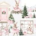 Christmas Bunny Clipart Cute Watercolor Winter Rabbits Digital ...