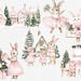 Christmas Bunny Clipart Cute Watercolor Winter Rabbits Digital ...