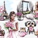 Valentine’s Day Clipart Romantic Paris Watercolour Cupid Theme ...