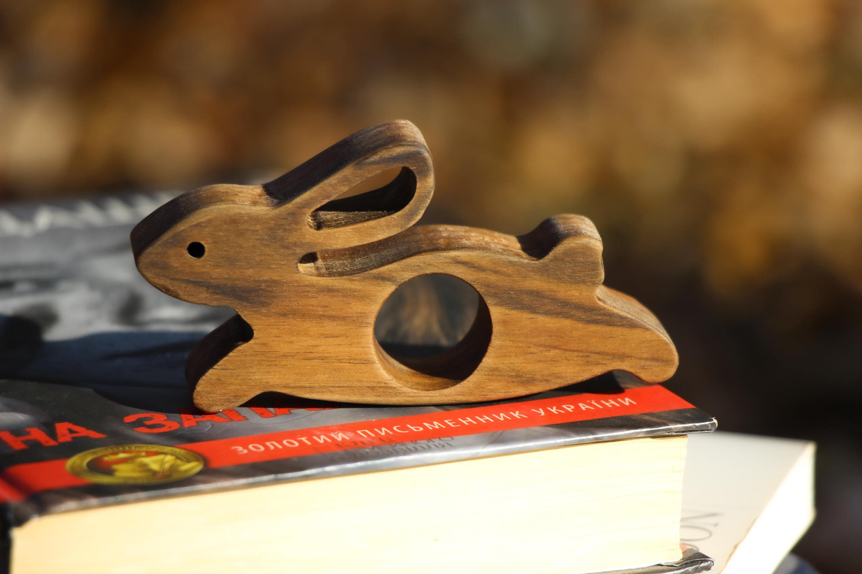 Rabbit-shaped Book Thumb Page Holder Made From Natural Walnut, Handmade ...