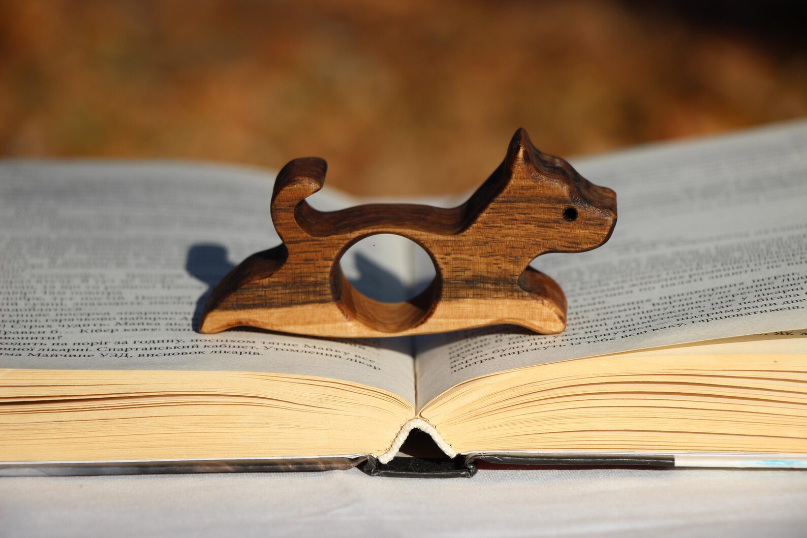 Puppy-shaped Book Thumb Page Holder Made From Natural Walnut ...