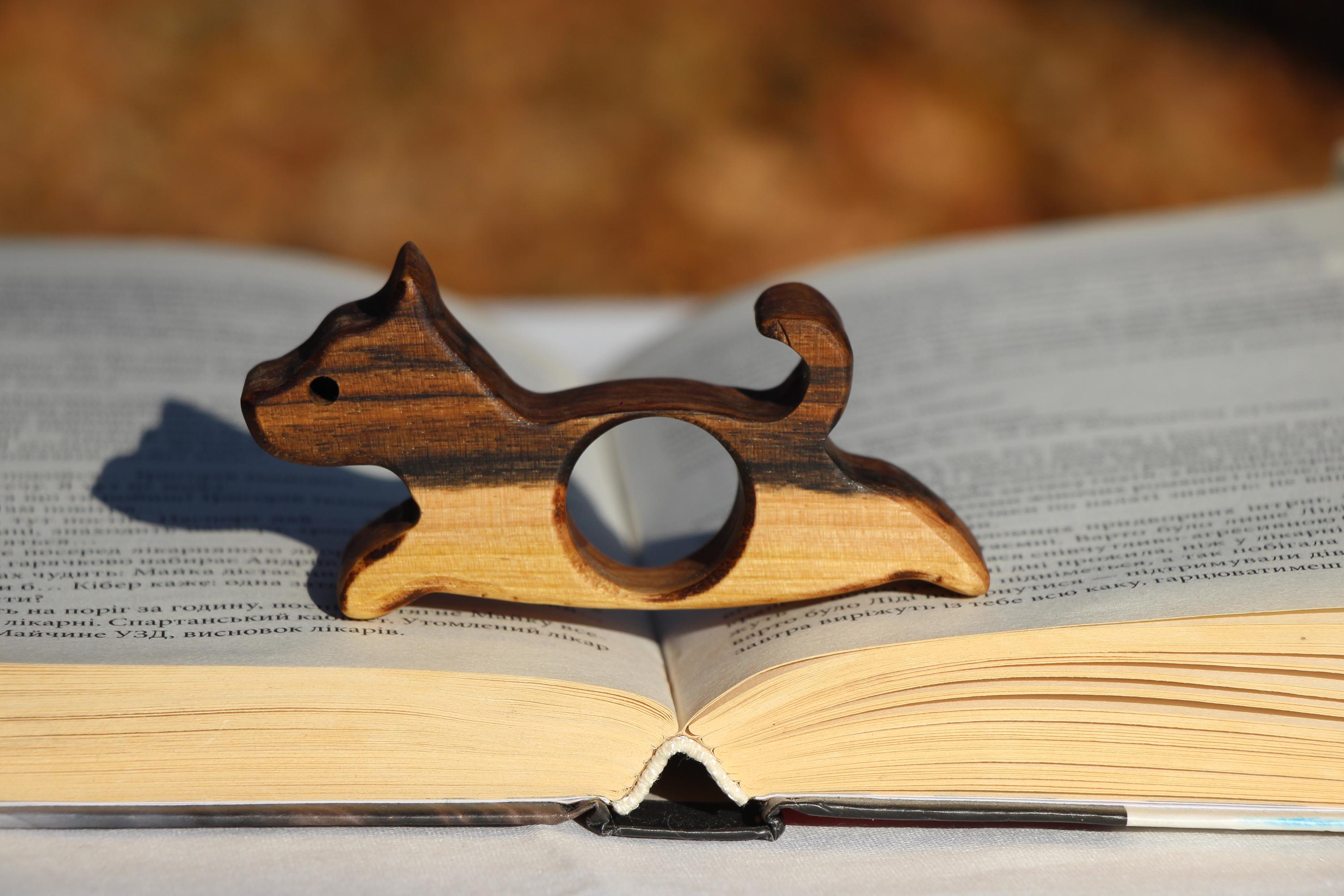 Puppy-shaped Book Thumb Page Holder Made From Natural Walnut ...