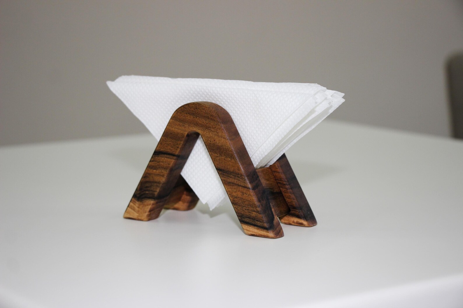 Napkin Holder for Dining Table Made From Natural Walnut, Handmade Small ...