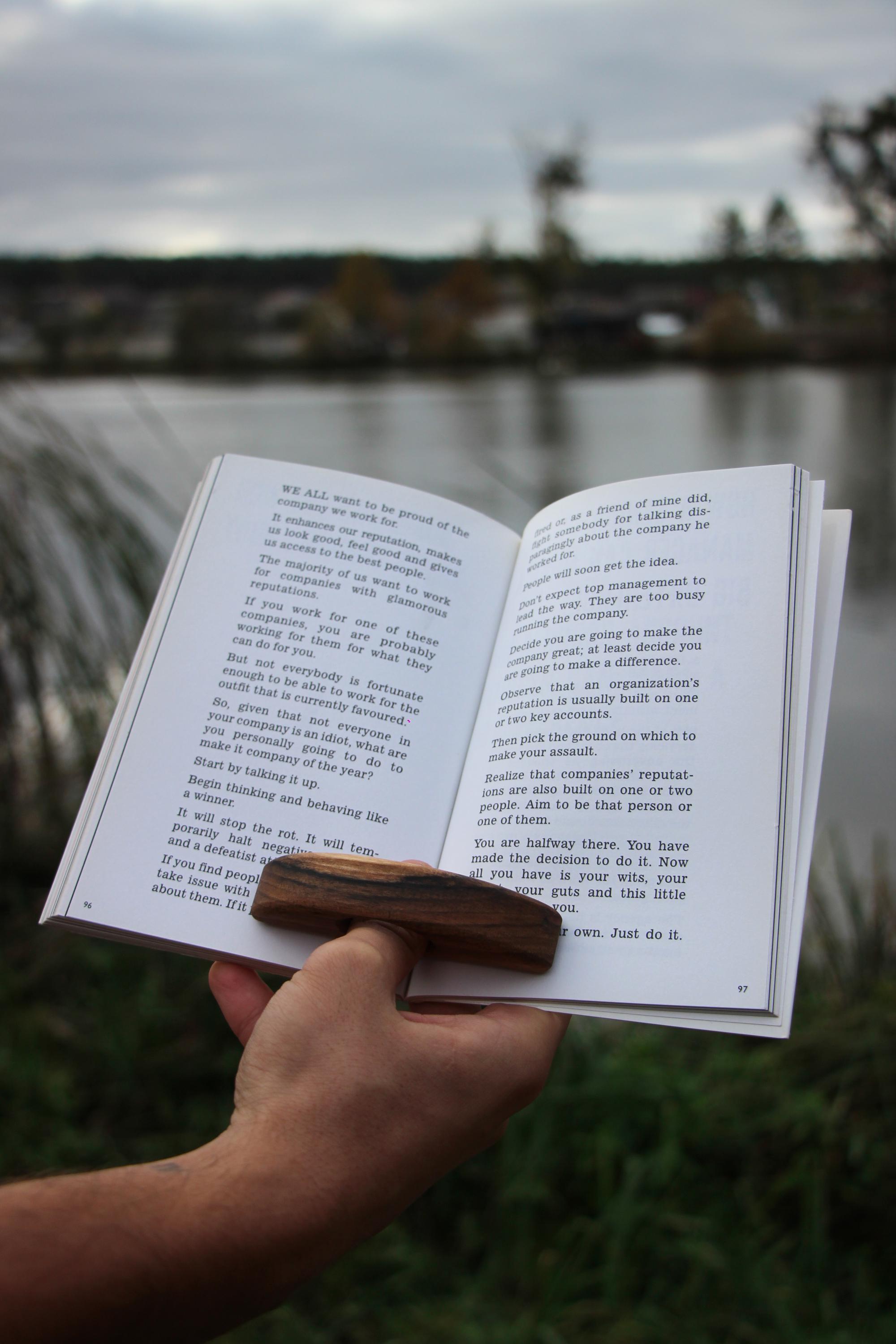 Personalized Wooden Thumb Book Page Holder With Custom Engraving ...