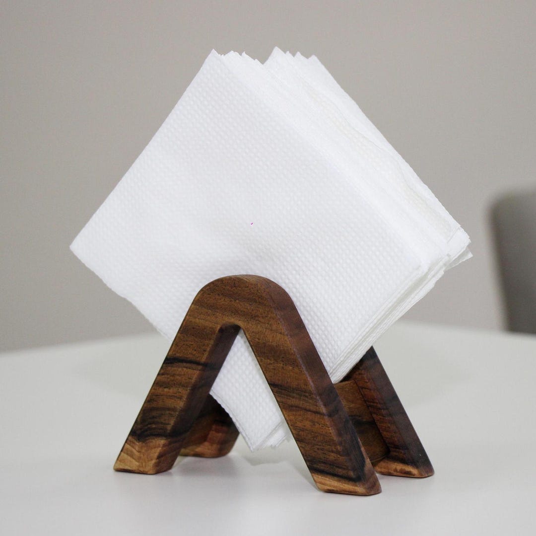 Napkin Holder for Dining Table Made From Natural Walnut, Handmade Small ...