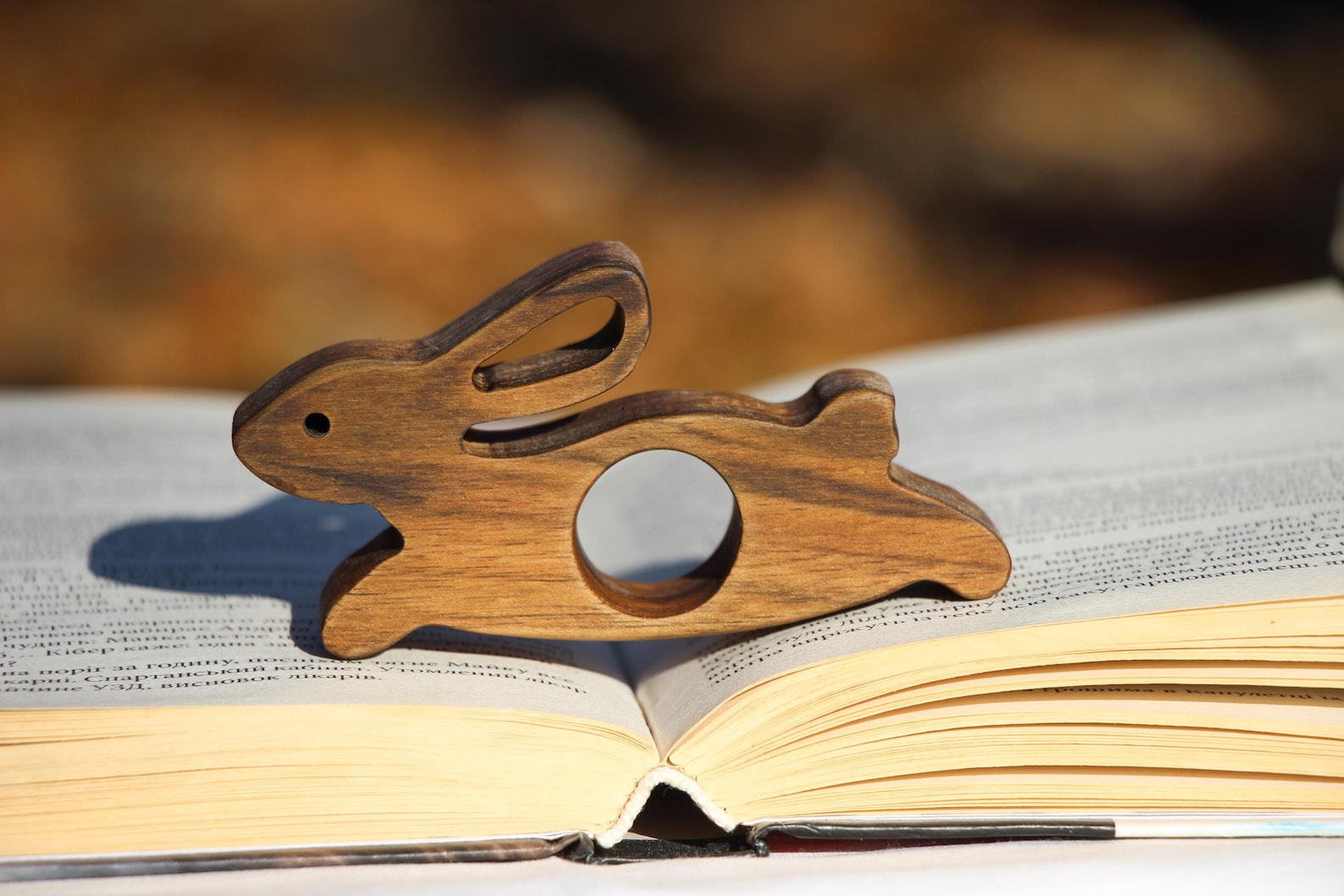 Rabbit-shaped Book Thumb Page Holder Made From Natural Walnut, Handmade ...