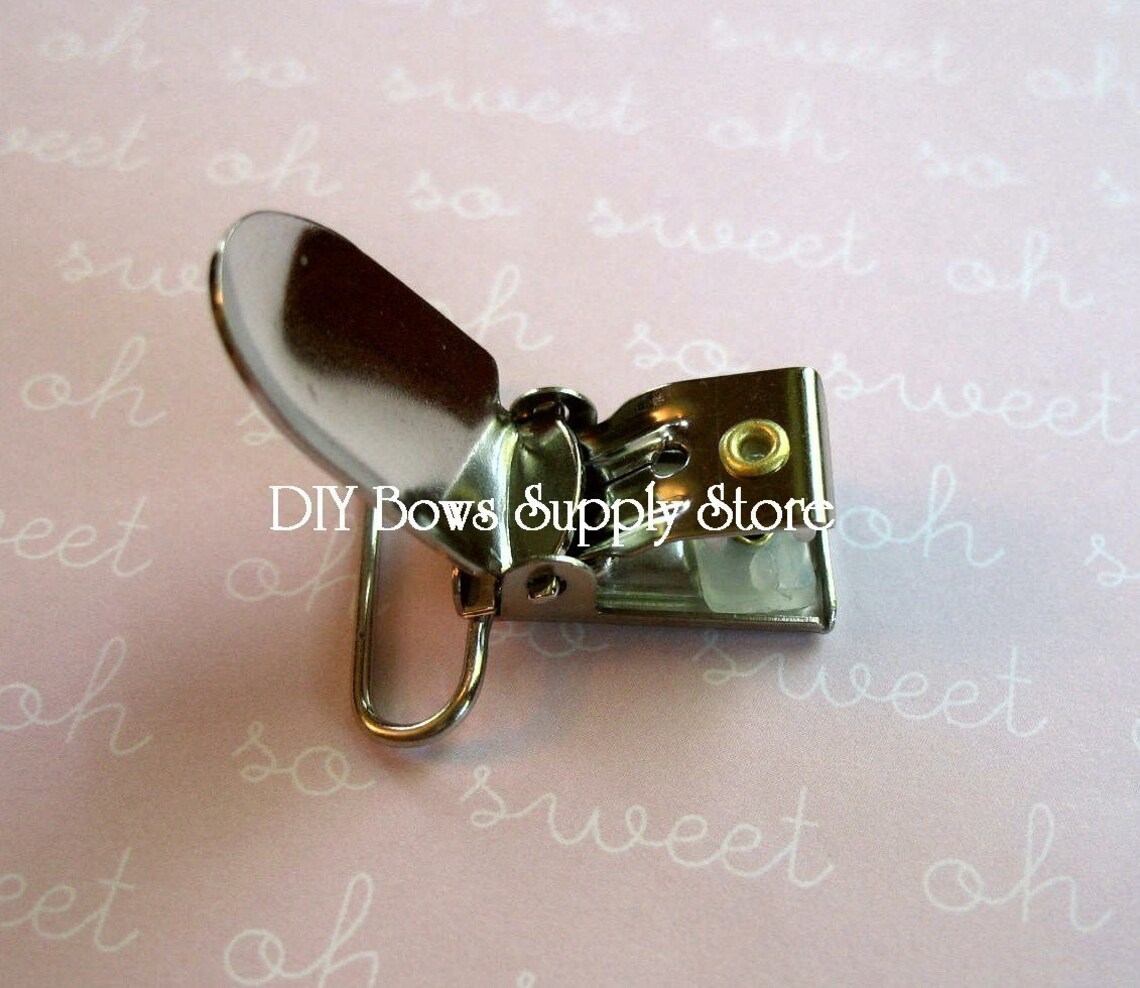 20 Metal Pacifier Clips - 1" or 2.5 Cm Suspender / Pacifier / Bib ...