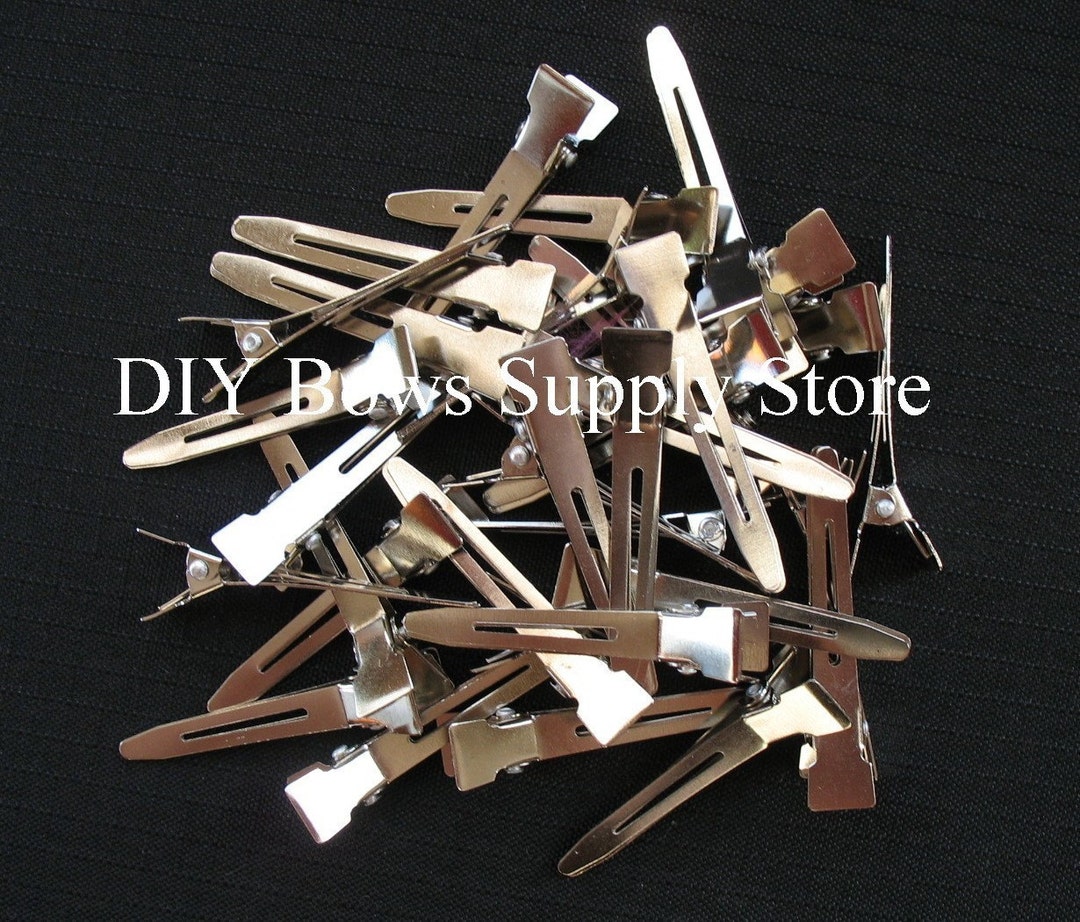 100 PINCH ALLIGATOR Clips Single Prong for Hair Bows and Clippies - Etsy