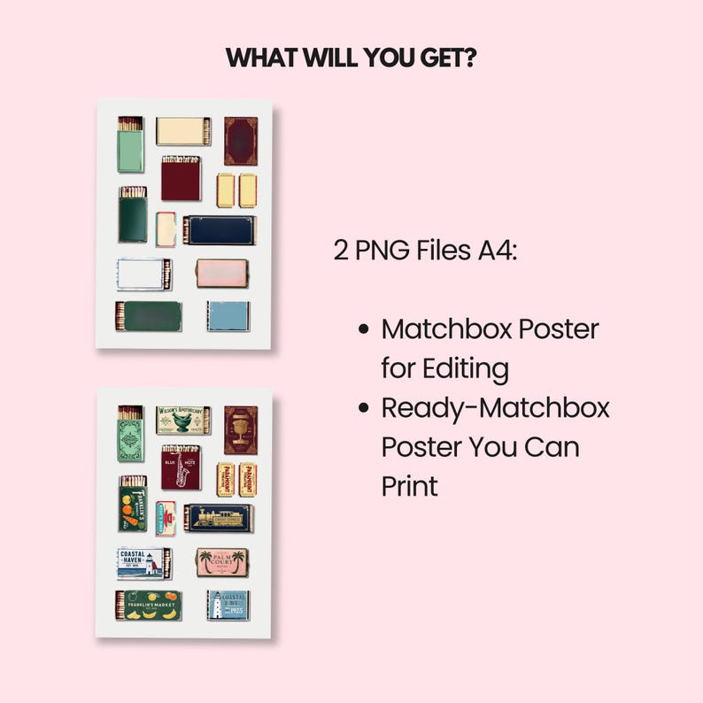 Matchbook Poster Template, Custom Matchbook Design, Personalized ...