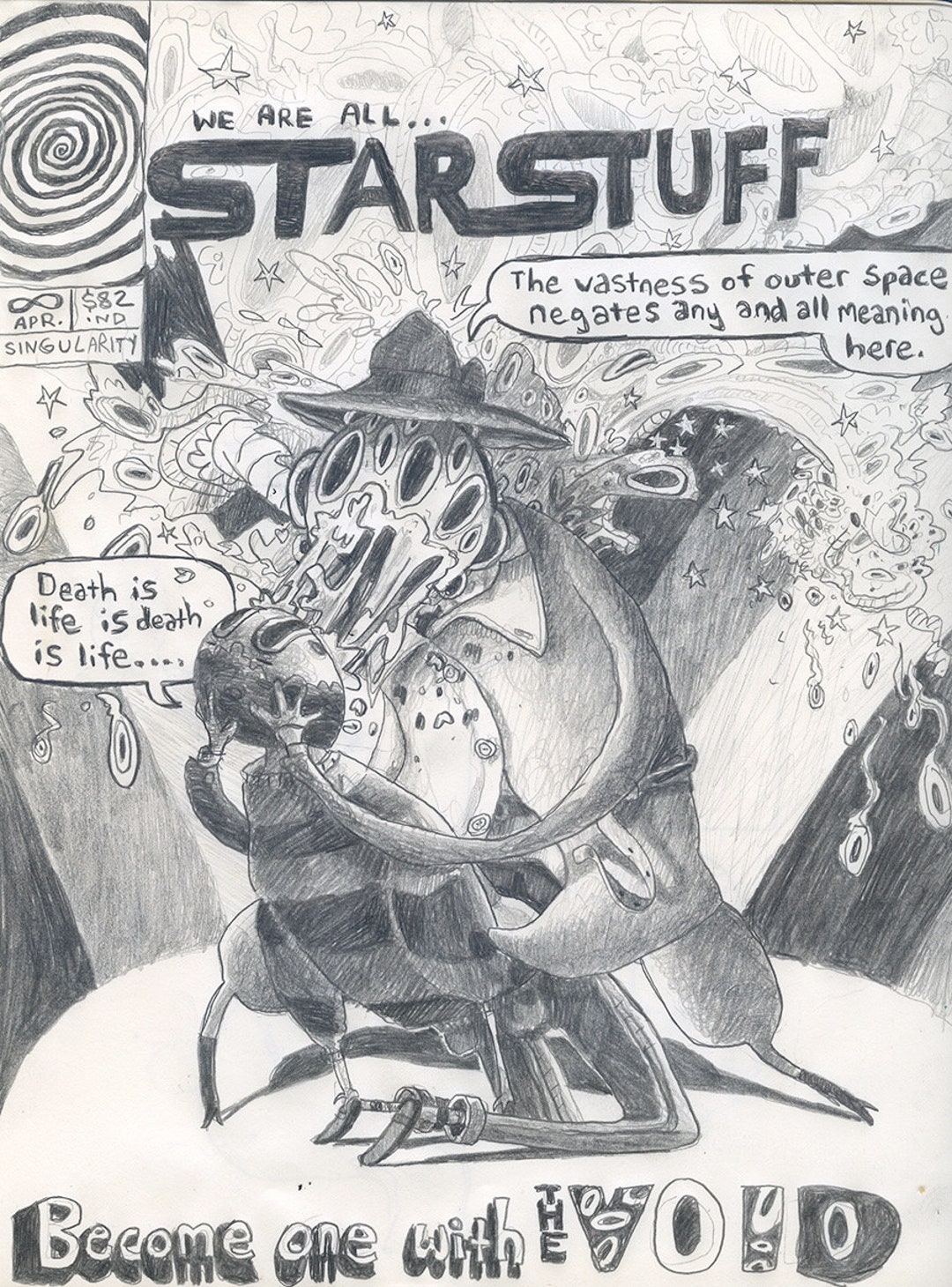 Starstuff - Original Pencil Sketch - Etsy