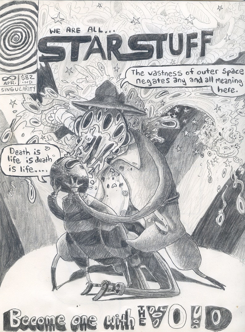 Starstuff - Original Pencil Sketch - Etsy