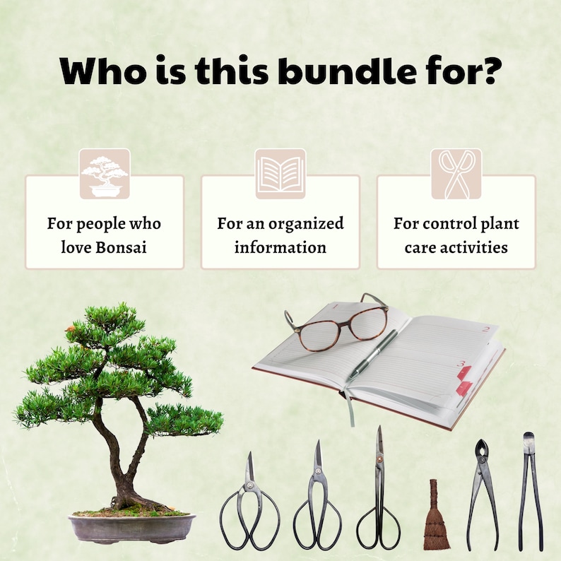 Bonsai Care Tracker, Bonsai Growing Planner, Bonsai Care Bundle, Bonsai ...