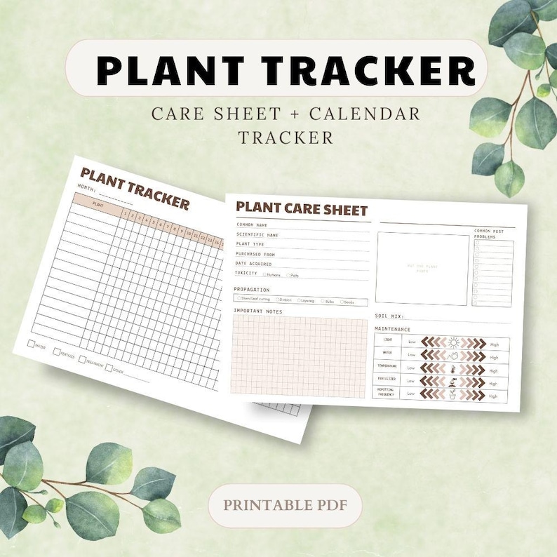 Plant Care Tracker | Gardening Planner and Growing Log for Indoor ...