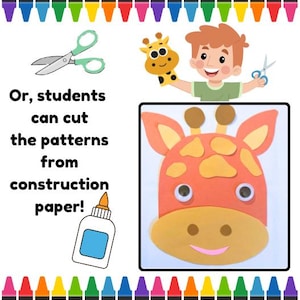 Giraffe Head Simple Craft Plus Dot Marker and Coloring Page - Etsy