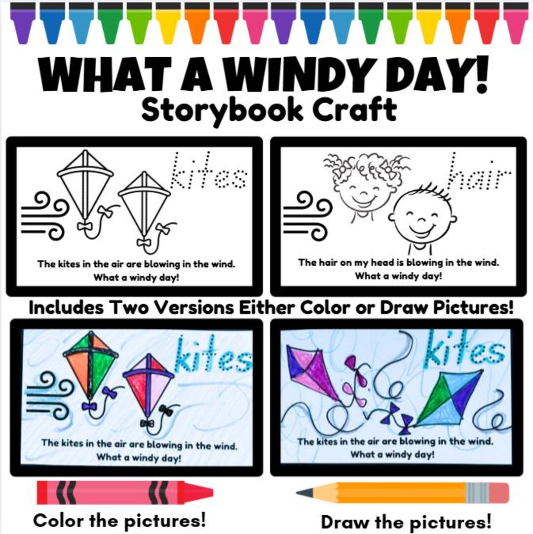What A Windy Day Weather Storybook Craft Pre-reader Activity Emerging ...