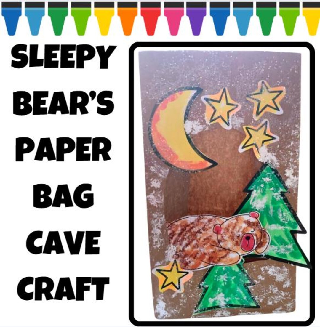 Sleepy Bear's Cave A Paper Bag Hibernation Craft and Bonus Coloring ...