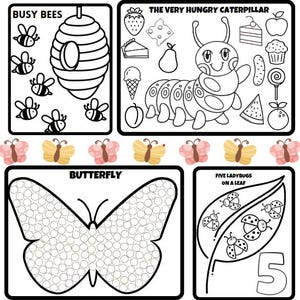 Bug and Insect Coloring and Dot Marker Pages Preschool Kindergarten ...