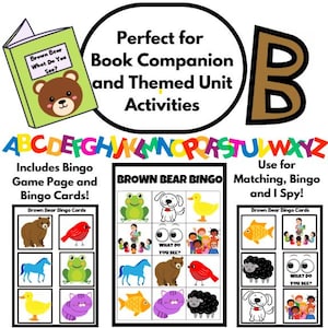 Brown Bear Brown Bear What Do You See? Book Companion Bingo Game Plus ...
