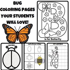 Bug and Insect Coloring and Dot Marker Pages Preschool Kindergarten ...