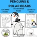 Penguin and Polar Bear Coloring and Dot Marker Pages Preschool ...