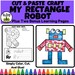 My Rectangle Robot Shape Cut and Paste Craft and Bonus Robot Worksheets ...