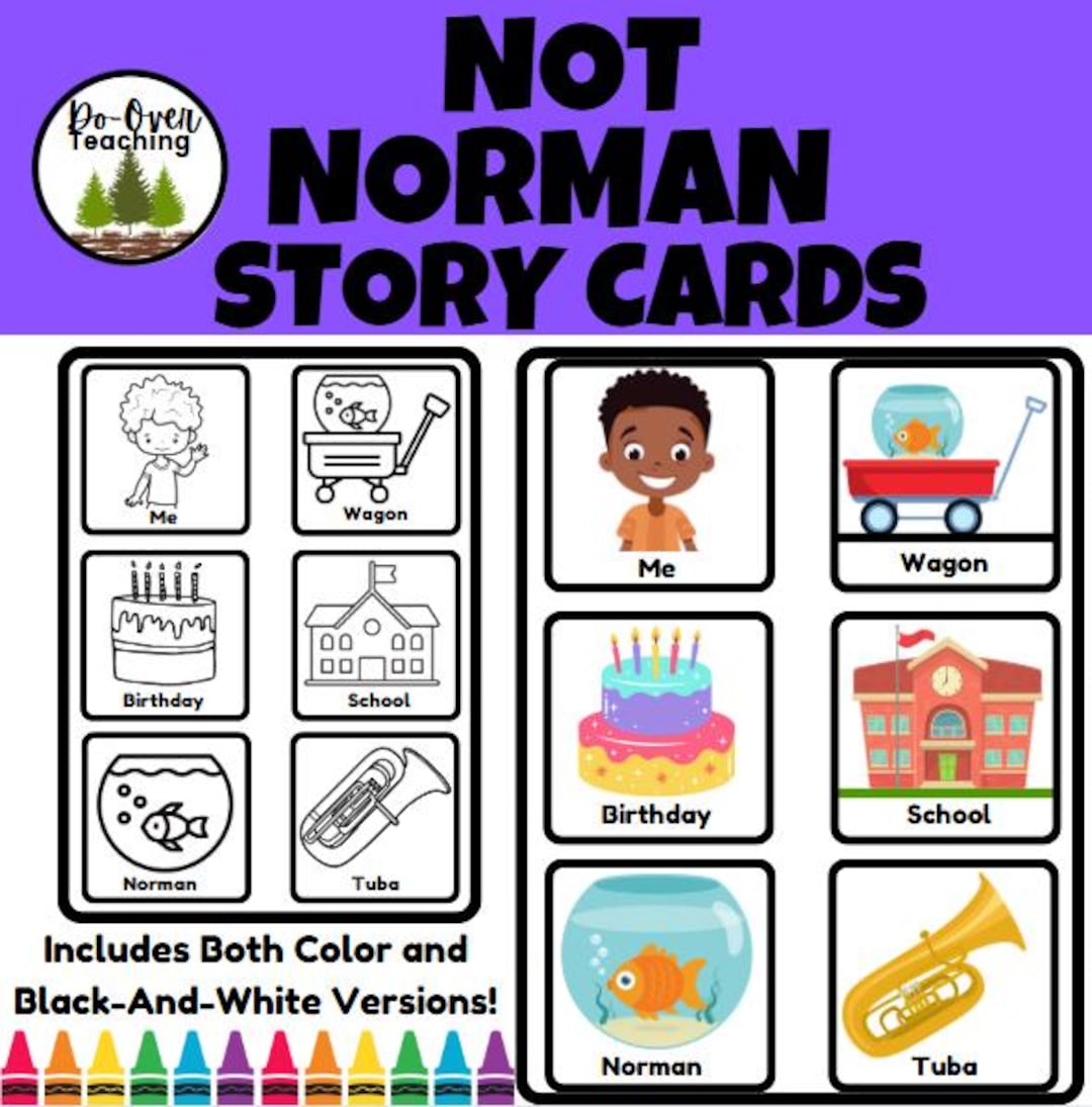 Not Norman Book Companion Story Cards Activity Craft Circle Pet ...