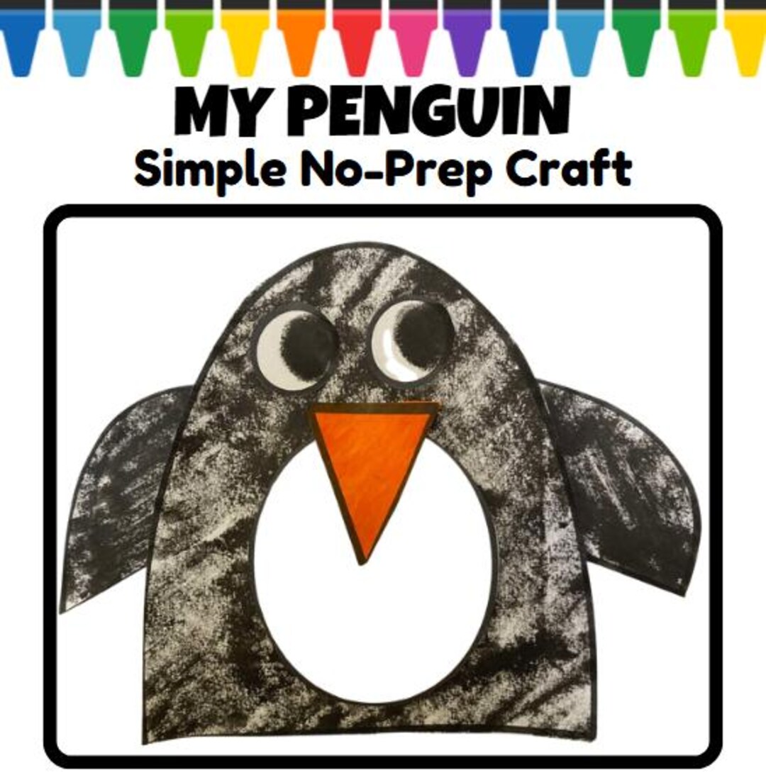 Cut and Paste Penguin Simple Craft and Dot Marker and Coloring Page No ...