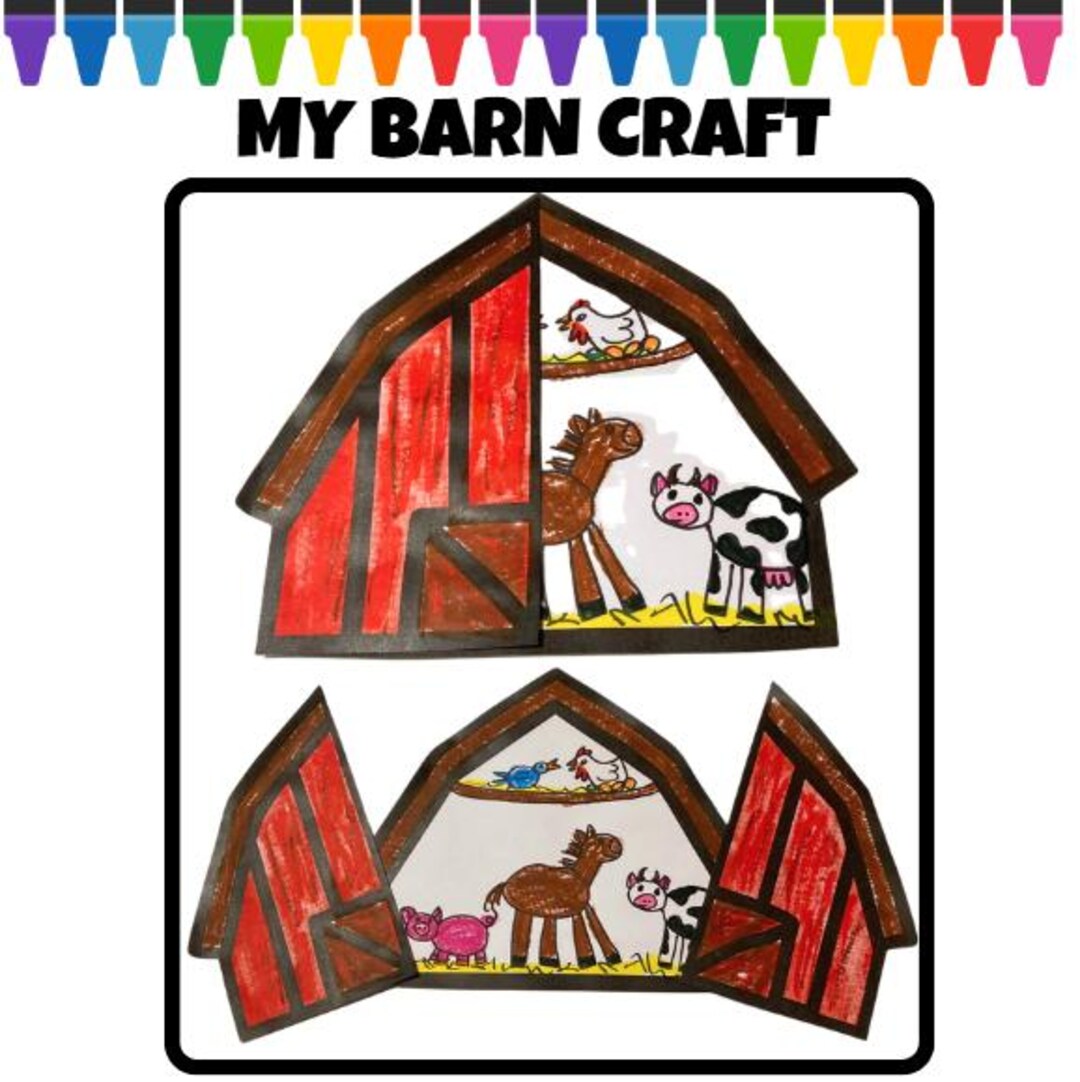 Cut & Paste Barn and Farm Animal Craft Plus Dot Markera and Coloring ...