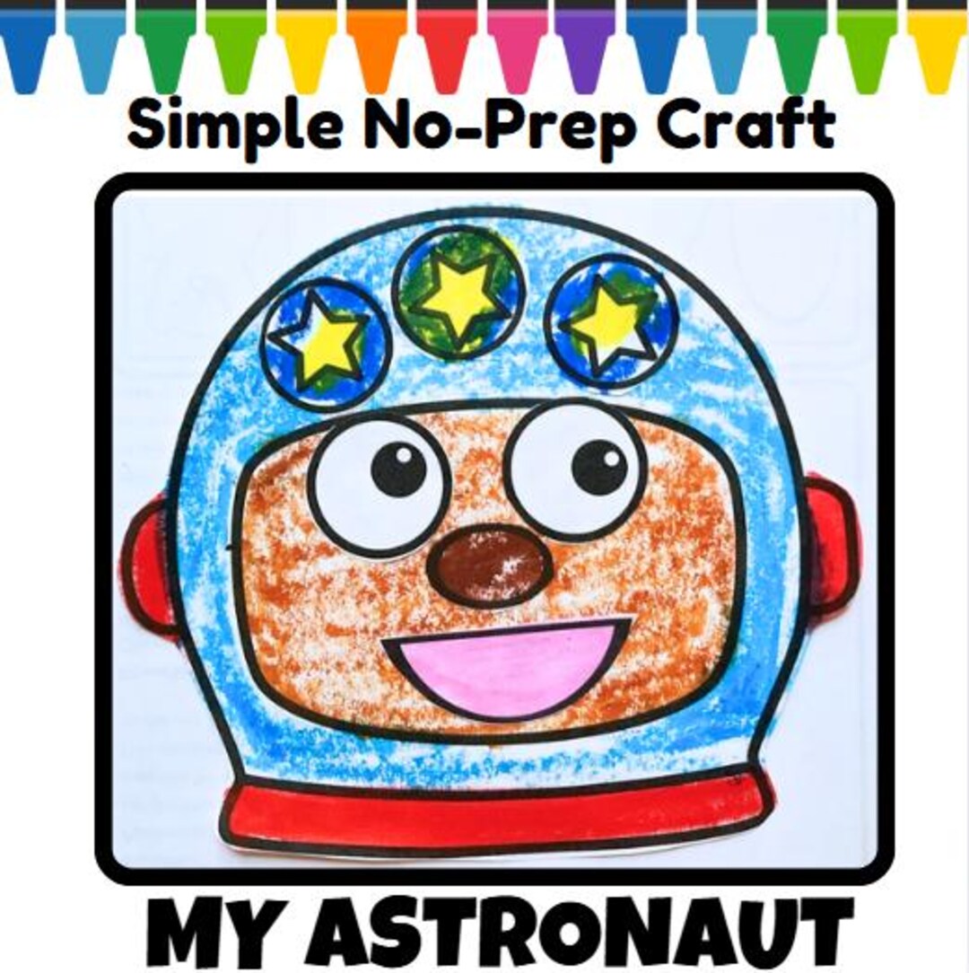 My Astronaut Space Cut and Paste Craft and Dot Marker Coloring and ...