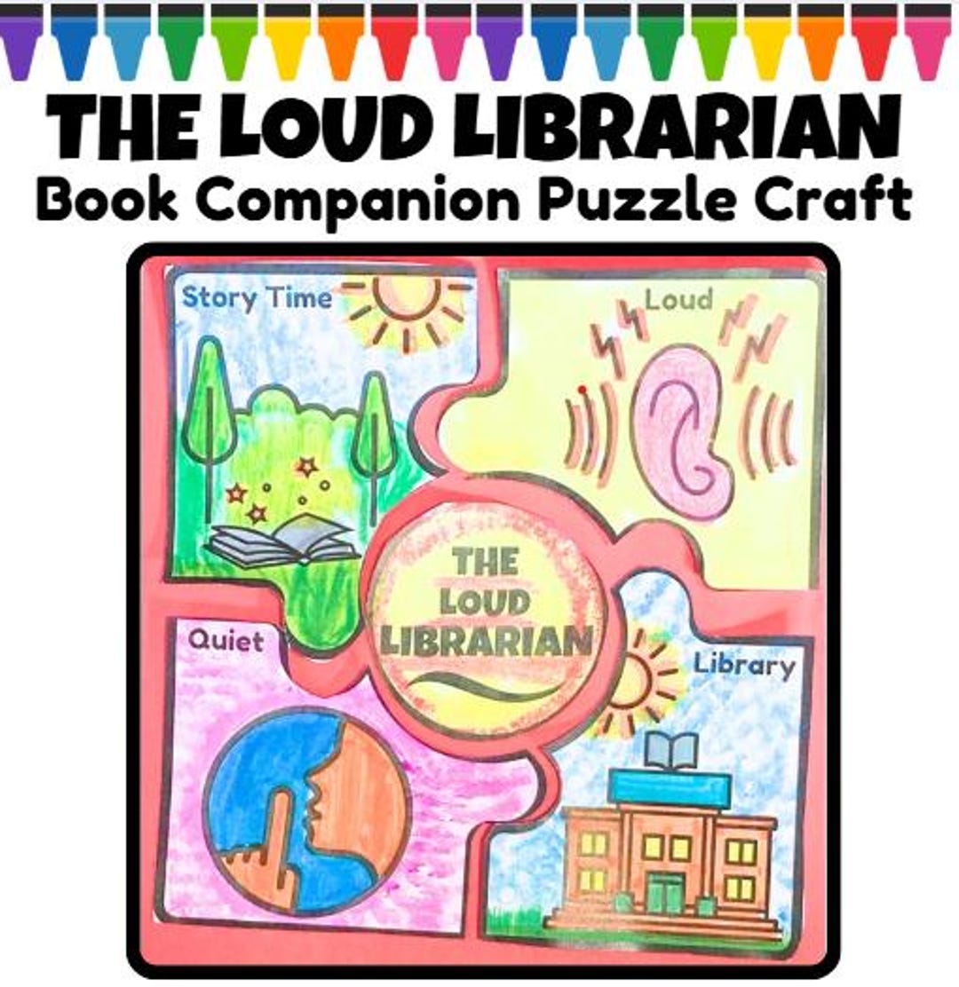 The Loud Librarian Puzzle Craft Book Companion and Bonus Learning Pages ...
